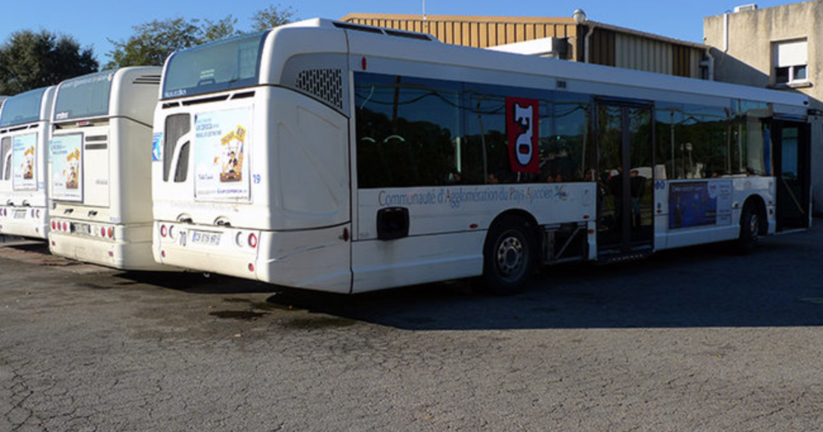 Les bus Ajacciens Muvistrada à l'arrêt ce mercredi Les bus Ajacciens Muvistrada à l'arrêt ce mercredi